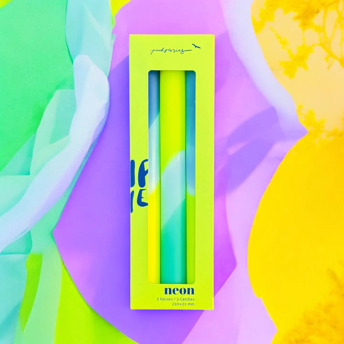 Dip Dye Neon Candles Set of 3 Lemon Zest — WanderlustWares